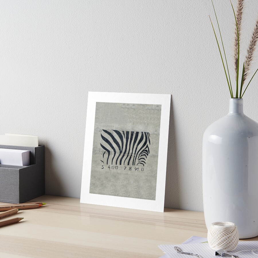 "Zebra graffiti in concrete wall photo" Art Board Print by hypnotzd ...