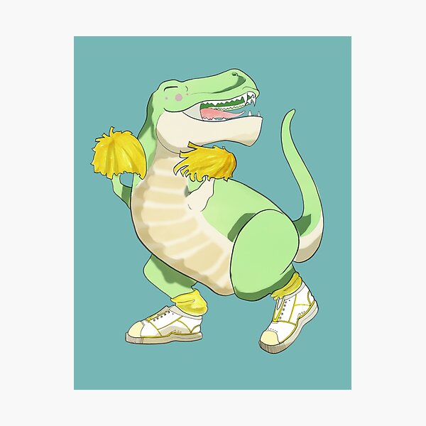 "T-Rex Cheerleader" Photographic Print by FishWithATopHat | Redbubble