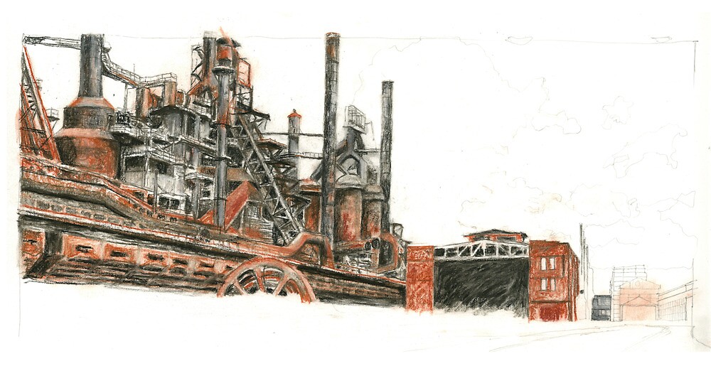 "Bethlehem Steel Blast Furnaces and Blower House" by Tobiah Horton ...
