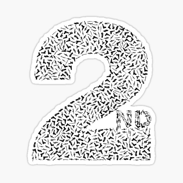 "2 for 2nd Amendment Gun Rights" Sticker for Sale by LogicalToad ...