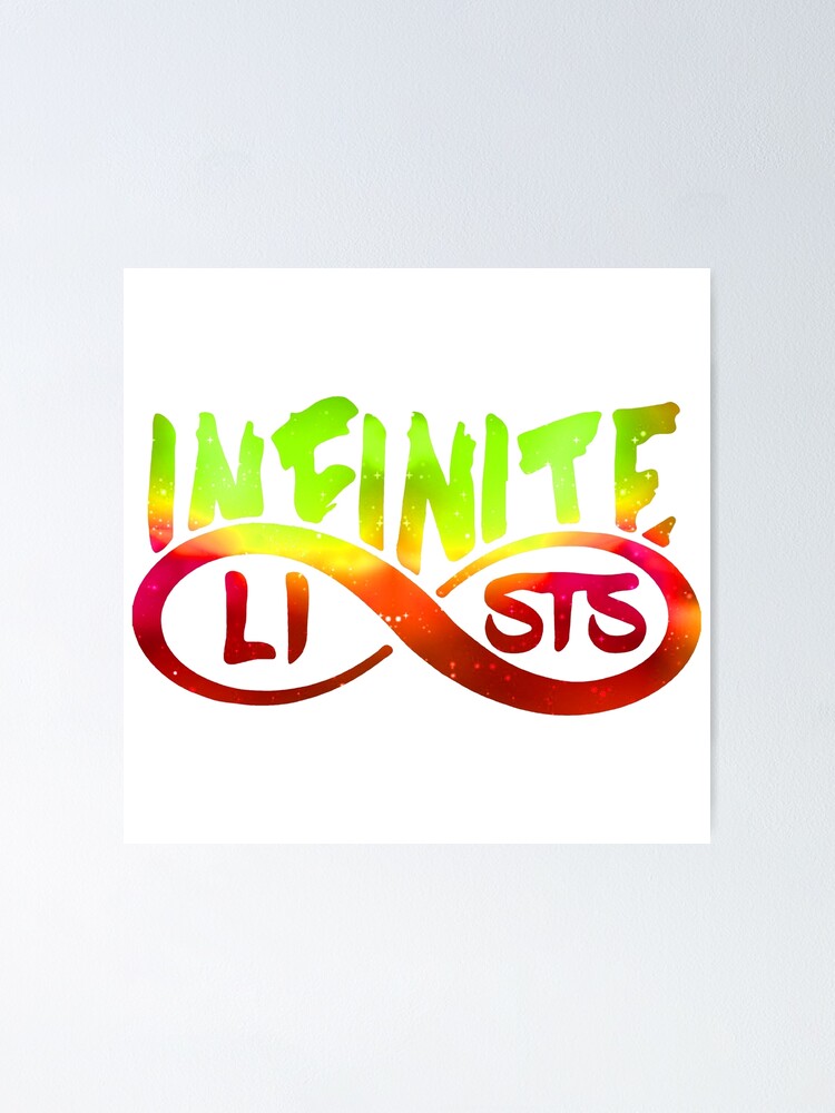 Póster «Infinite lists Merch, Infinite Merch, infinite lists Galaxy ...