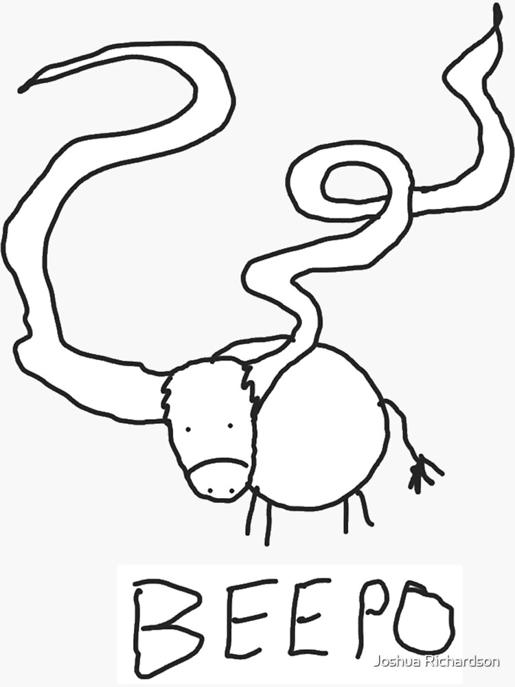 "BEEPO (Dark; for light backgrounds)" Sticker for Sale by J-RichyRich ...