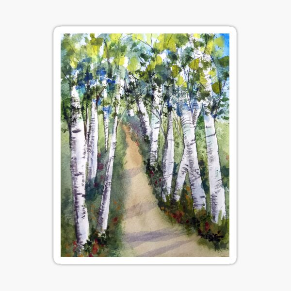 "Woodland Path" Sticker by MareBead | Redbubble