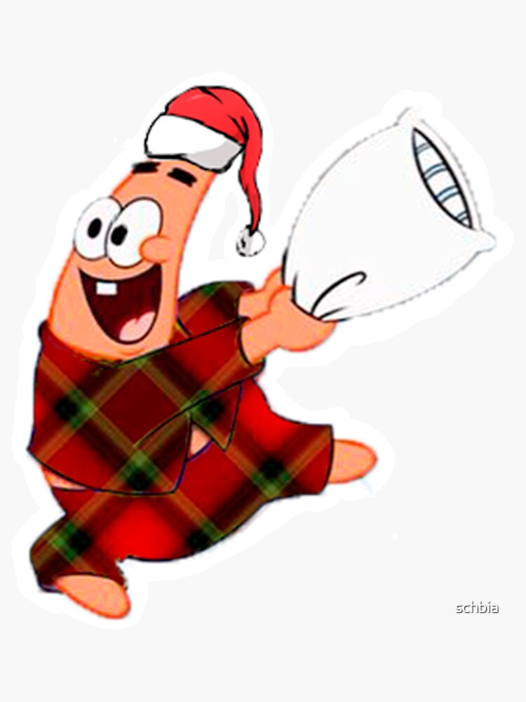 "Patrick Star Christmas " Sticker by schbia | Redbubble