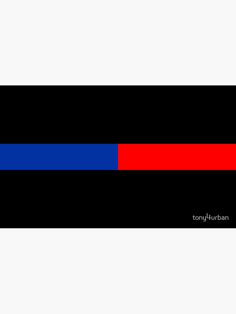 "thin red blue line " Sticker for Sale by tony4urban | Redbubble