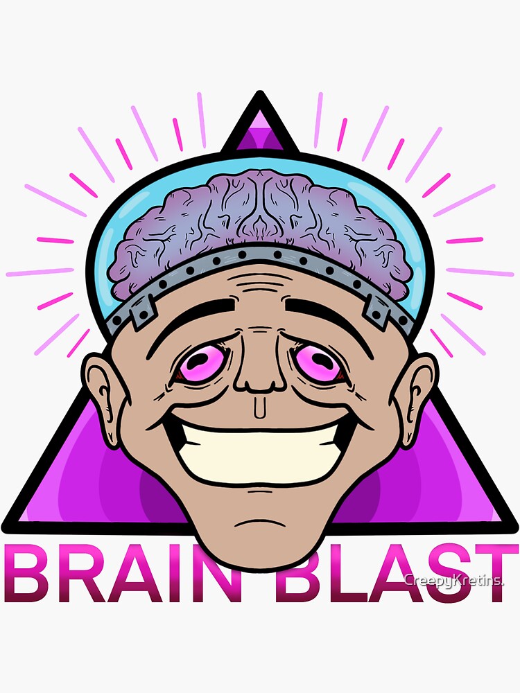 "Brain Blast Sticker" Sticker for Sale by BattleBear97 | Redbubble