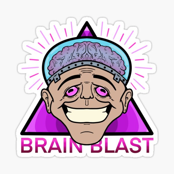 "Brain Blast Sticker" Sticker for Sale by BattleBear97 | Redbubble
