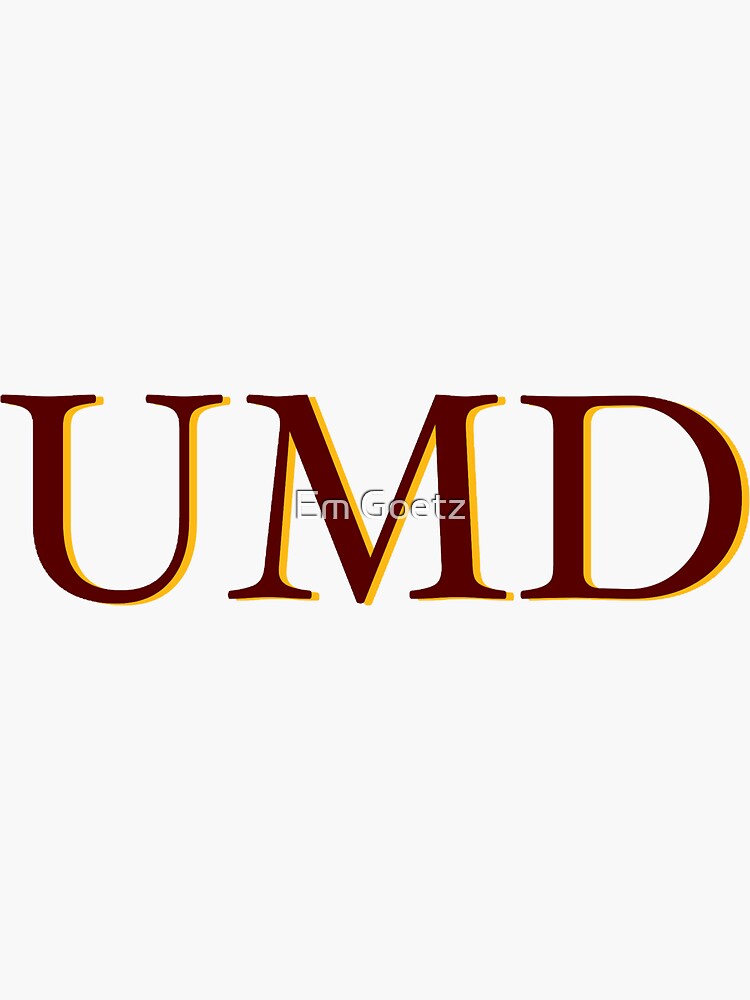 "UMD" Sticker for Sale by emilymxrgaret | Redbubble