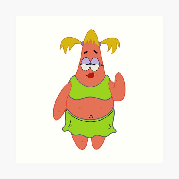 "Patrick star meme sticker " Art Print for Sale by hayleymeyer | Redbubble