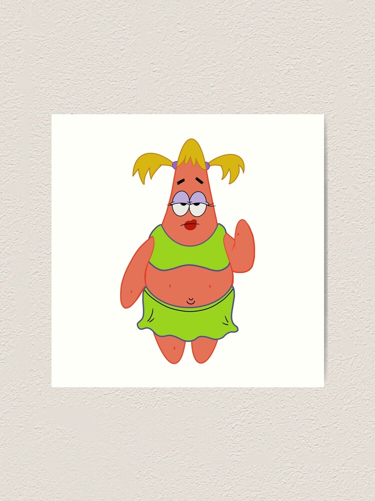 "Patrick star meme sticker " Art Print for Sale by hayleymeyer | Redbubble