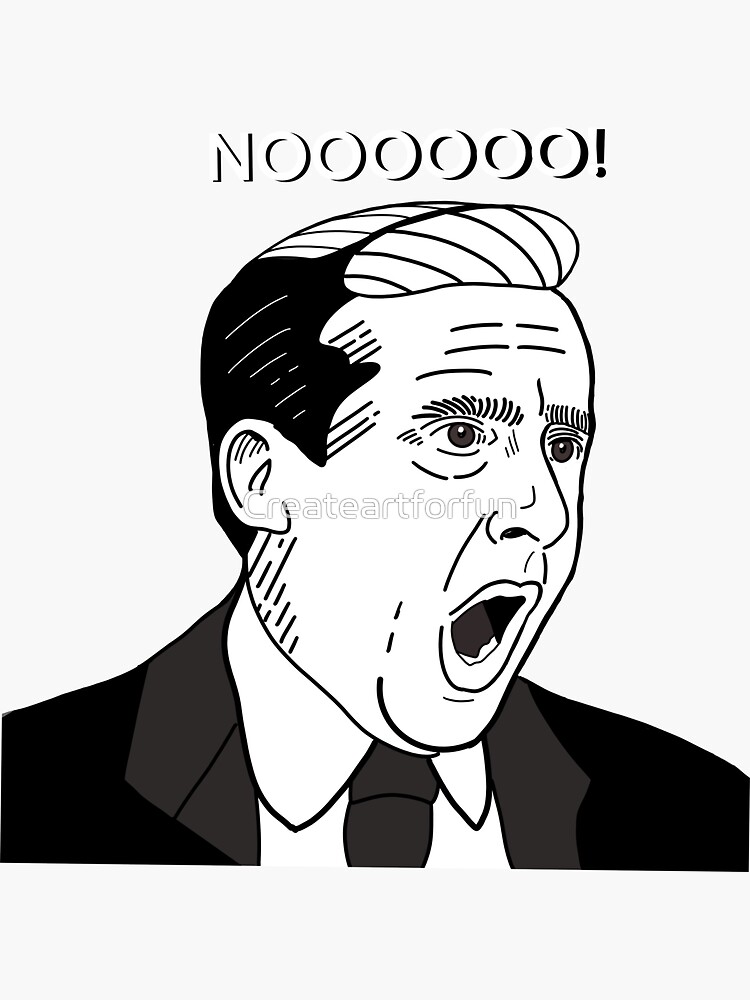 "Nooo ! Michael Scott from the office " Sticker for Sale by ...