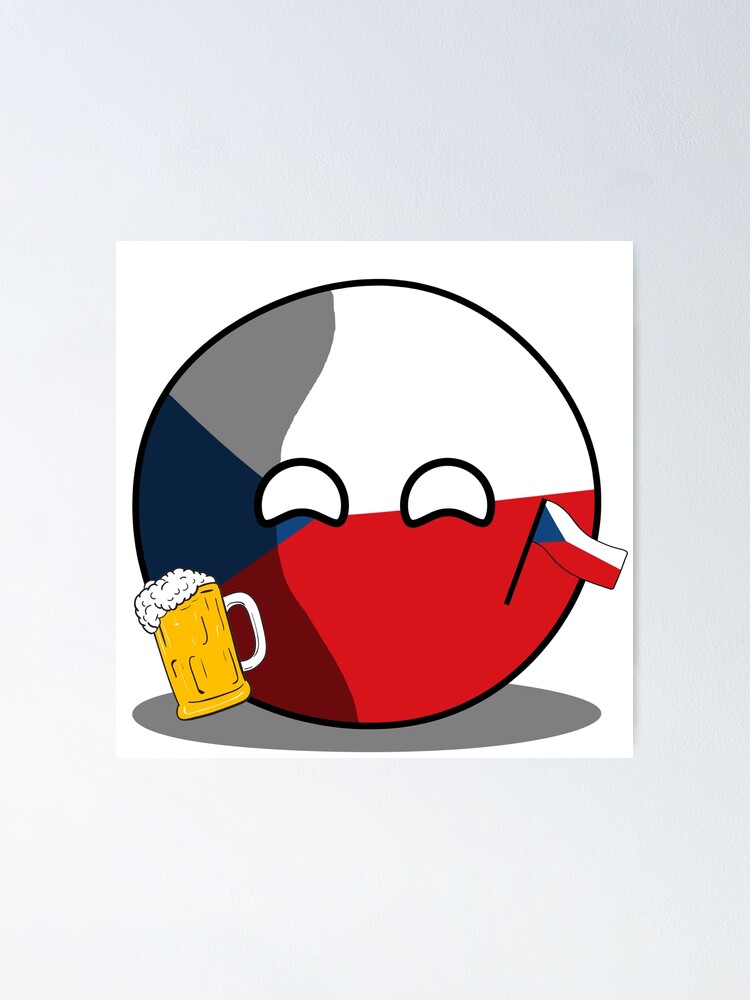 "Czech Republic CountryBall" Poster for Sale by DrawingAle | Redbubble