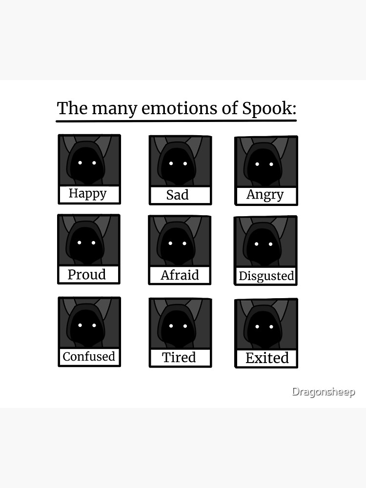 "Know Your Spook Emotions" Sticker for Sale by Dragonsheep | Redbubble