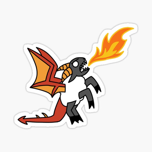"Firey Sheepie" Sticker for Sale by Dragonsheep | Redbubble