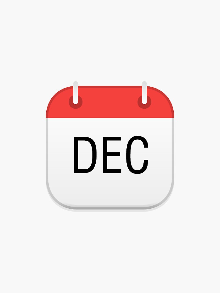 "December Sticker" Sticker for Sale by Carprincess | Redbubble