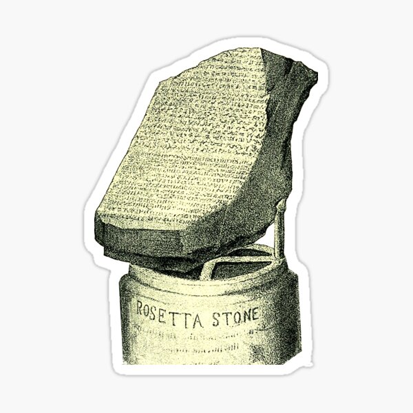 "Rosetta Stone " Sticker for Sale by WillowNox7 | Redbubble