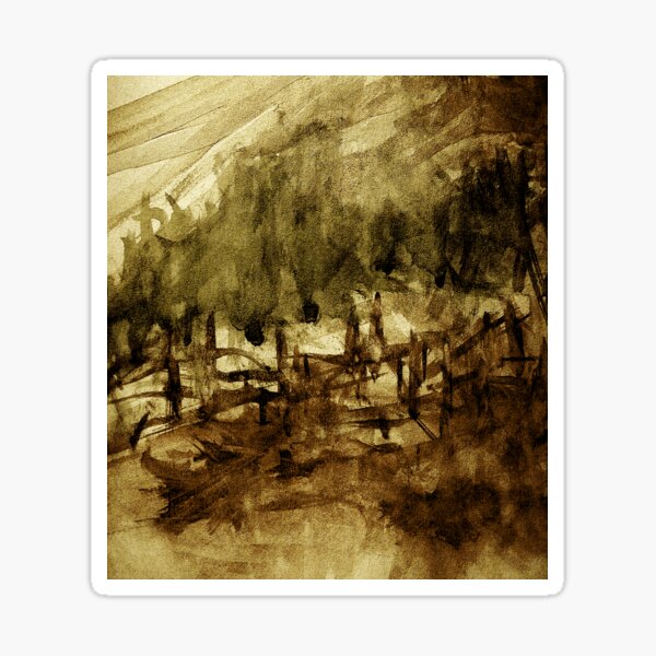 "olive trees....stockyard shadows" Sticker by banrai | Redbubble