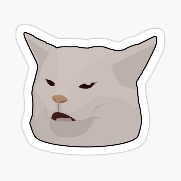 "Cat And Woman Meme" Sticker for Sale by YokoChica | Redbubble