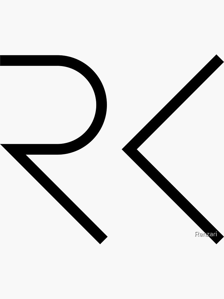 "RK Logo (Black)" Sticker by Renzari | Redbubble