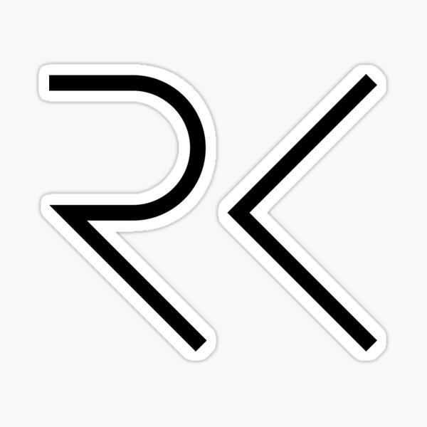 "RK Logo (Black)" Sticker by Renzari | Redbubble