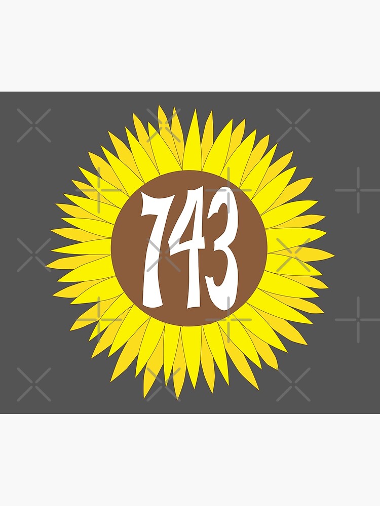 "Hand Drawn North Carolina Sunflower 743 Area Code" Poster by itsrturn ...