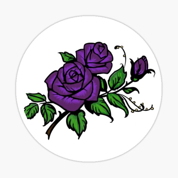 Purple Rose Stickers | Redbubble