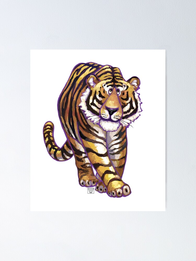 "Animal Parade Tiger Silhouette" Poster for Sale by ImagineThatNYC ...