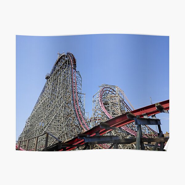 "New Texas Giant at Six Flags Over Texas" Poster by MontagnaMagica ...