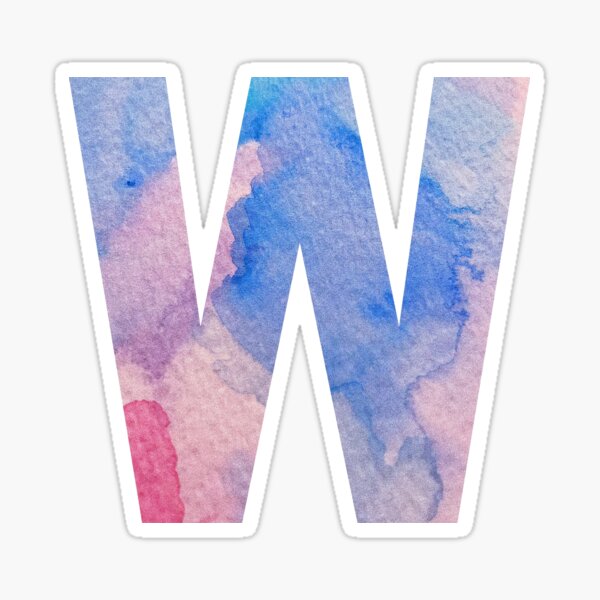 "Watercolor W" Sticker by Beaul2 | Redbubble
