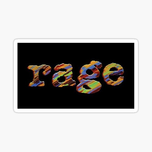 "rage aesthetic sticker" Sticker by suspendedfox | Redbubble