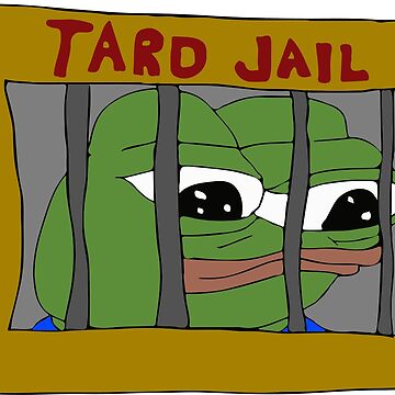"Tard Jail Apu Apustaja Pepe Frog - High Quality Meme Sticker" Sticker ...