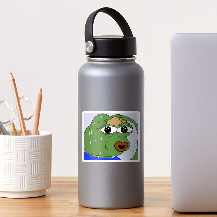 "Pepe Frog Nervous Tiddy High Quality Meme Sticker" Sticker for Sale by ...