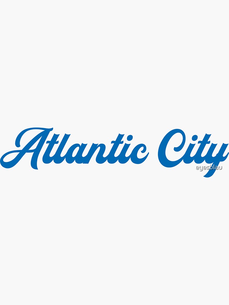 "ATLANTIC CITY" Sticker for Sale by eyesblau | Redbubble