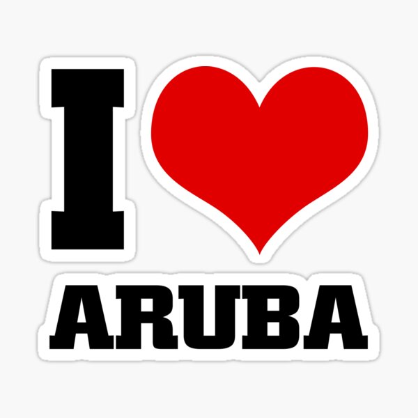 "I love ARUBA" Sticker for Sale by Thestarrysky | Redbubble