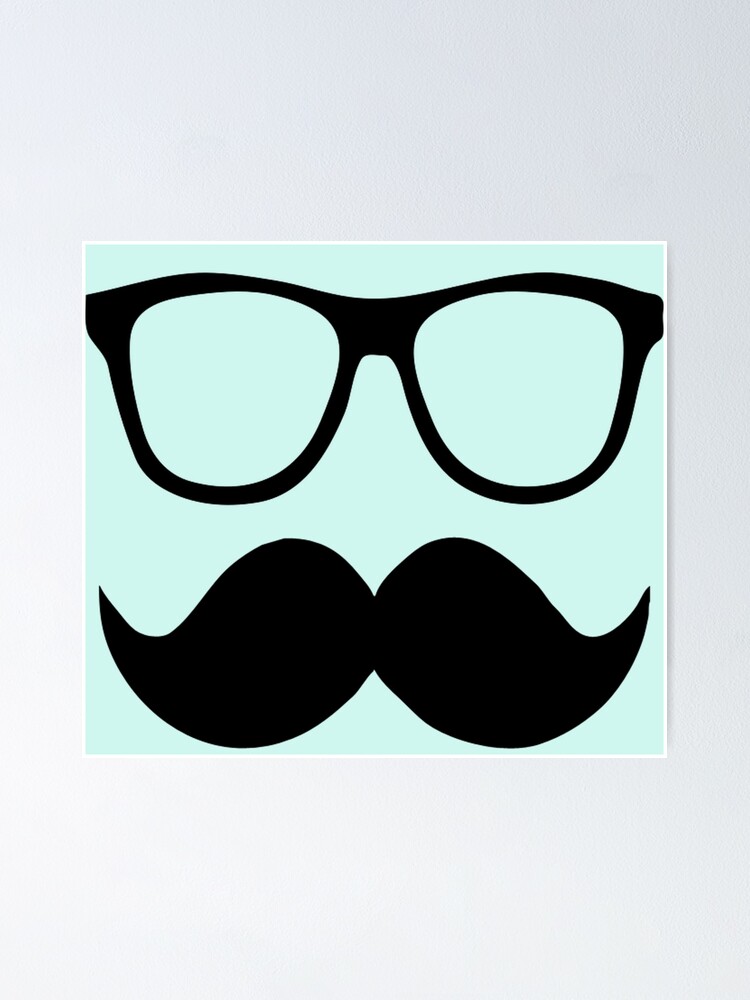 "Gafas con mostacho" Poster for Sale by Cris-ElfaOscura | Redbubble