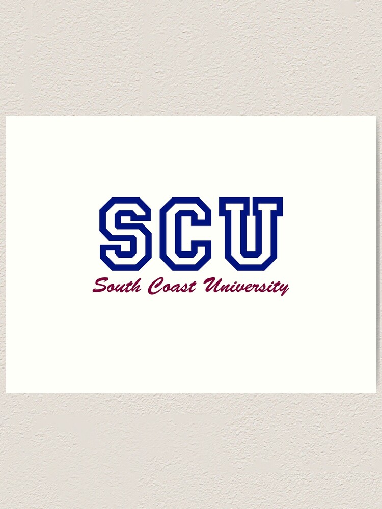 "SCU - South Coast University logo" Art Print by sailorclaire | Redbubble