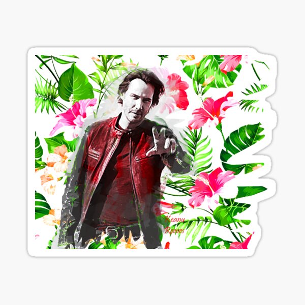 "Keanu Reeves - Hawaiian Origin (by ACCI)" Sticker for Sale by ...