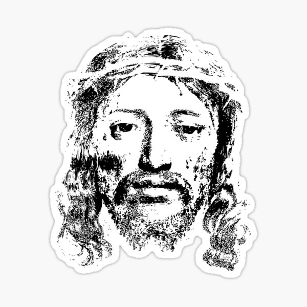 "Jesus Face " Sticker for Sale by smstees | Redbubble