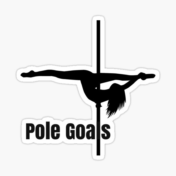 "Pole Goals Split Pole Dancer" Sticker by PoleUnicorn | Redbubble