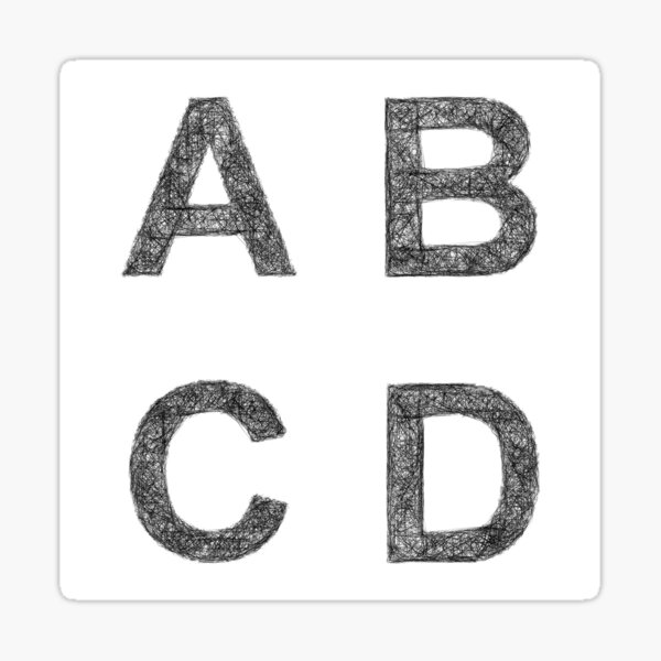 Abcd Stickers | Redbubble
