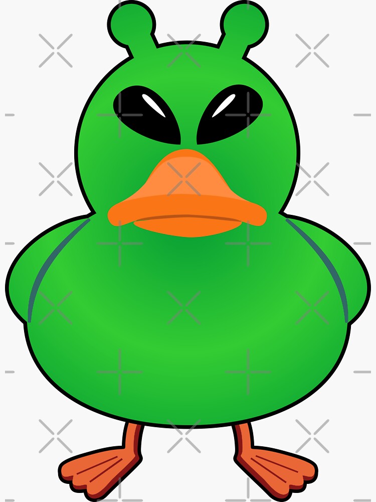 "Alien Rubber Duck Ducky" Sticker for Sale by BigTime | Redbubble