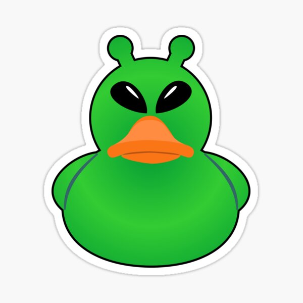 "Alien Rubber Duck Ducky" Sticker for Sale by BigTime | Redbubble