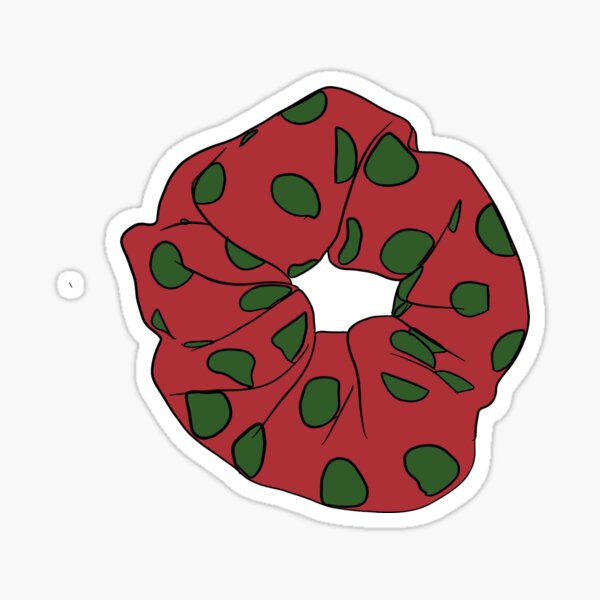 "Christmas Scrunchie" Sticker for Sale by meganswainart | Redbubble