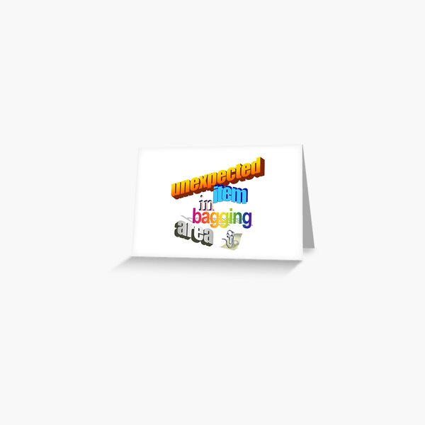 "Unexpected Item in Bagging area WordArt" Greeting Card by Moctor ...
