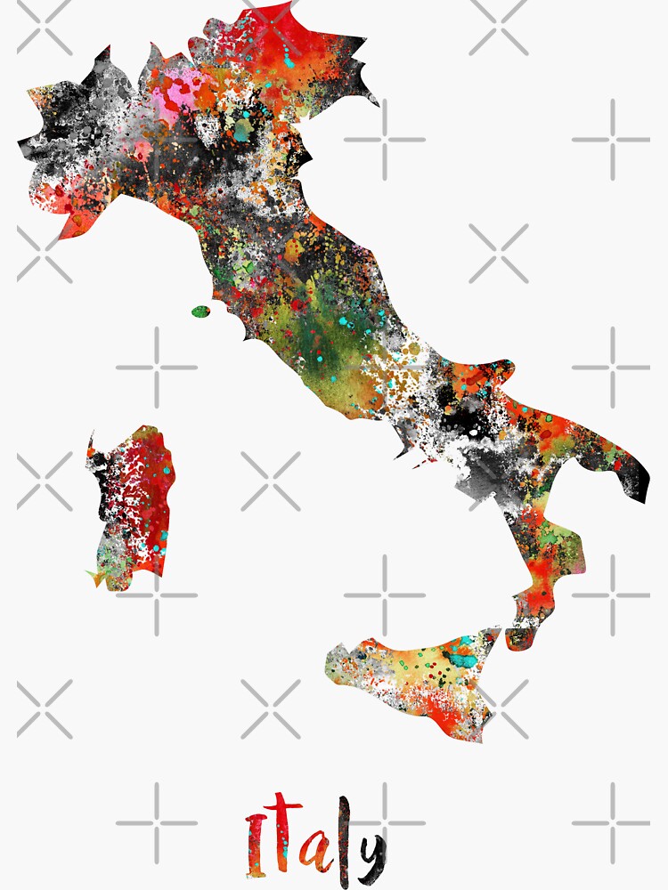 "Italy map" Sticker for Sale by Rosaliartbook | Redbubble