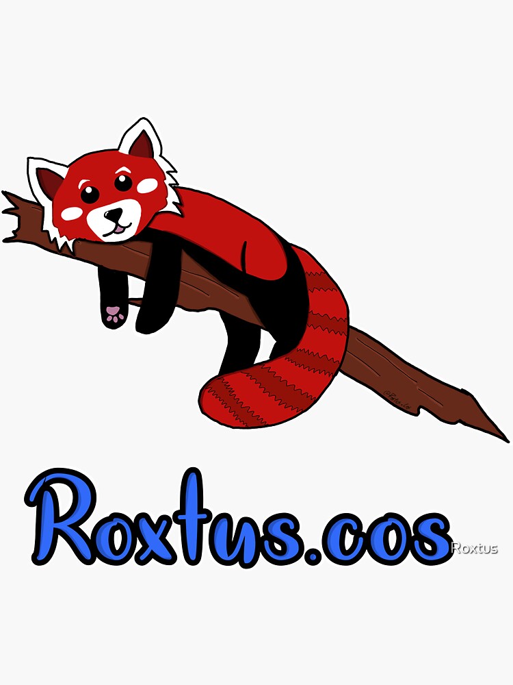 "Roxtus the Red Panda Red Version" Sticker by Roxtus | Redbubble