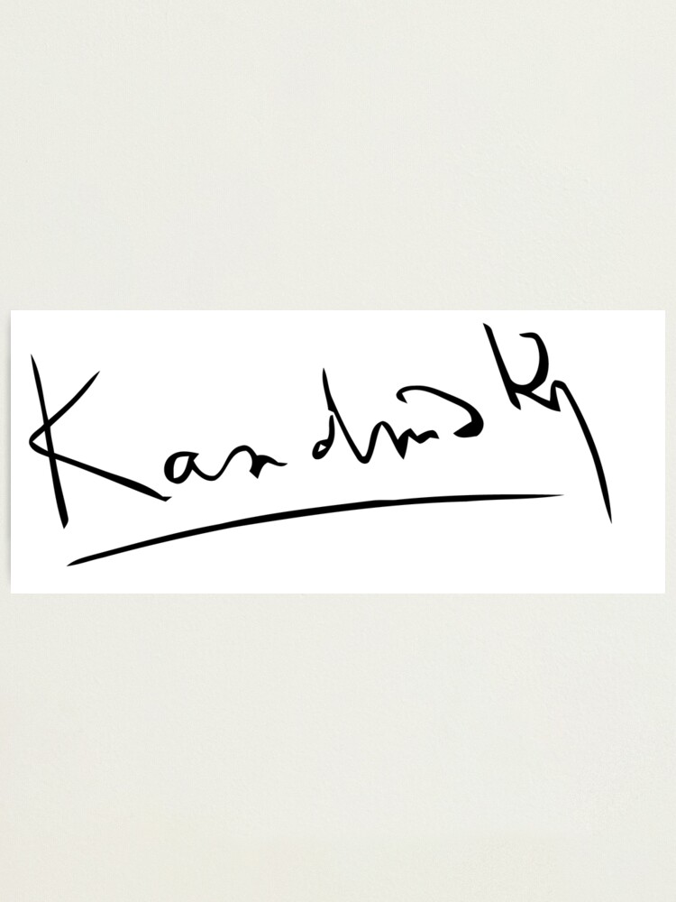 "kandinsky signature" Photographic Print by oscarcolonduran | Redbubble