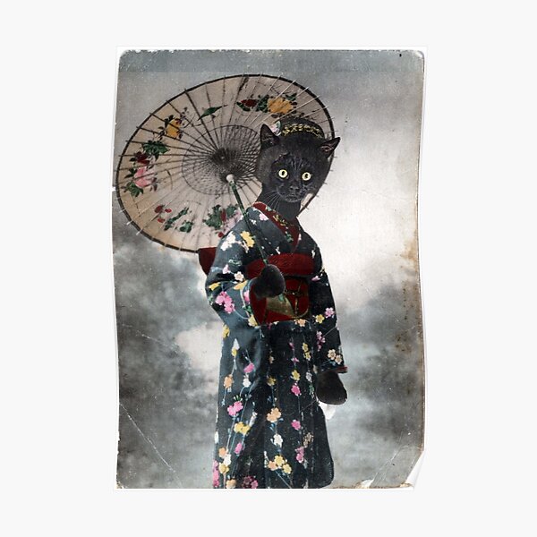 "geisha cat" Poster by vfranchi89 | Redbubble