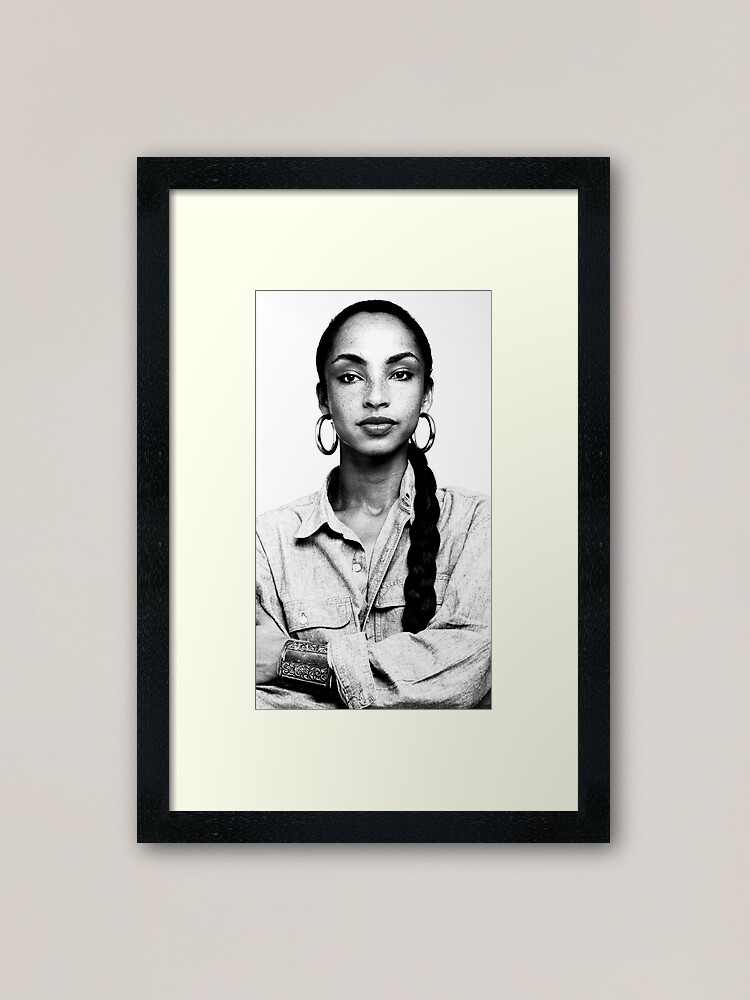 "Sade, Black and White Portrait" Framed Art Print by cinematiquelife ...