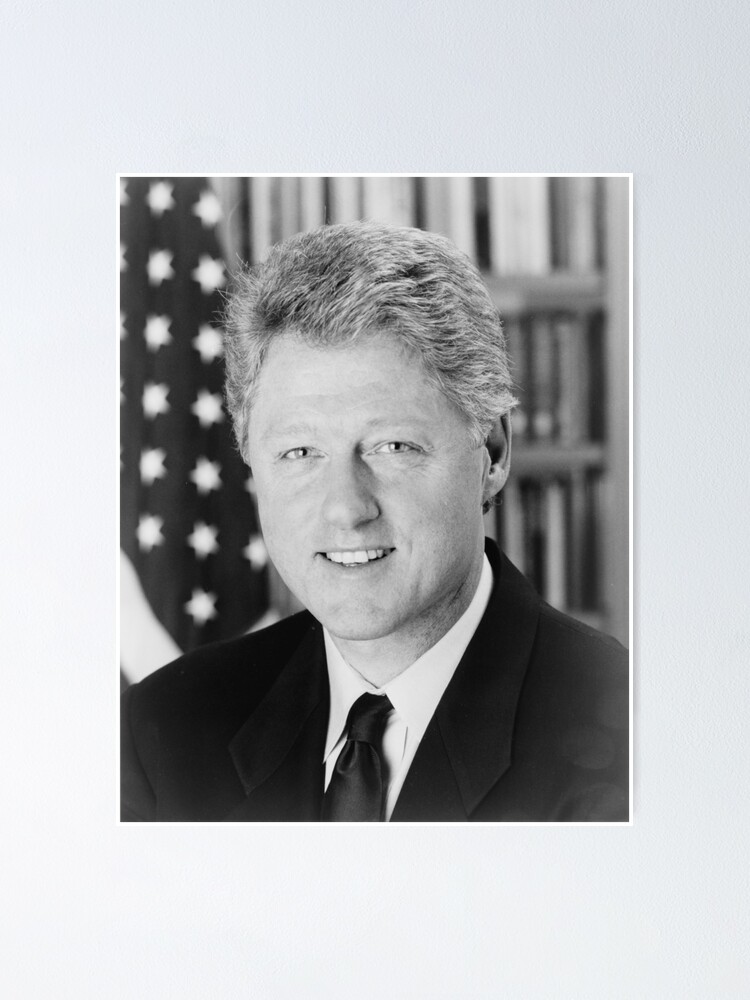"Vintage President Bill Clinton Portrait" Poster for Sale by pdgraphics ...